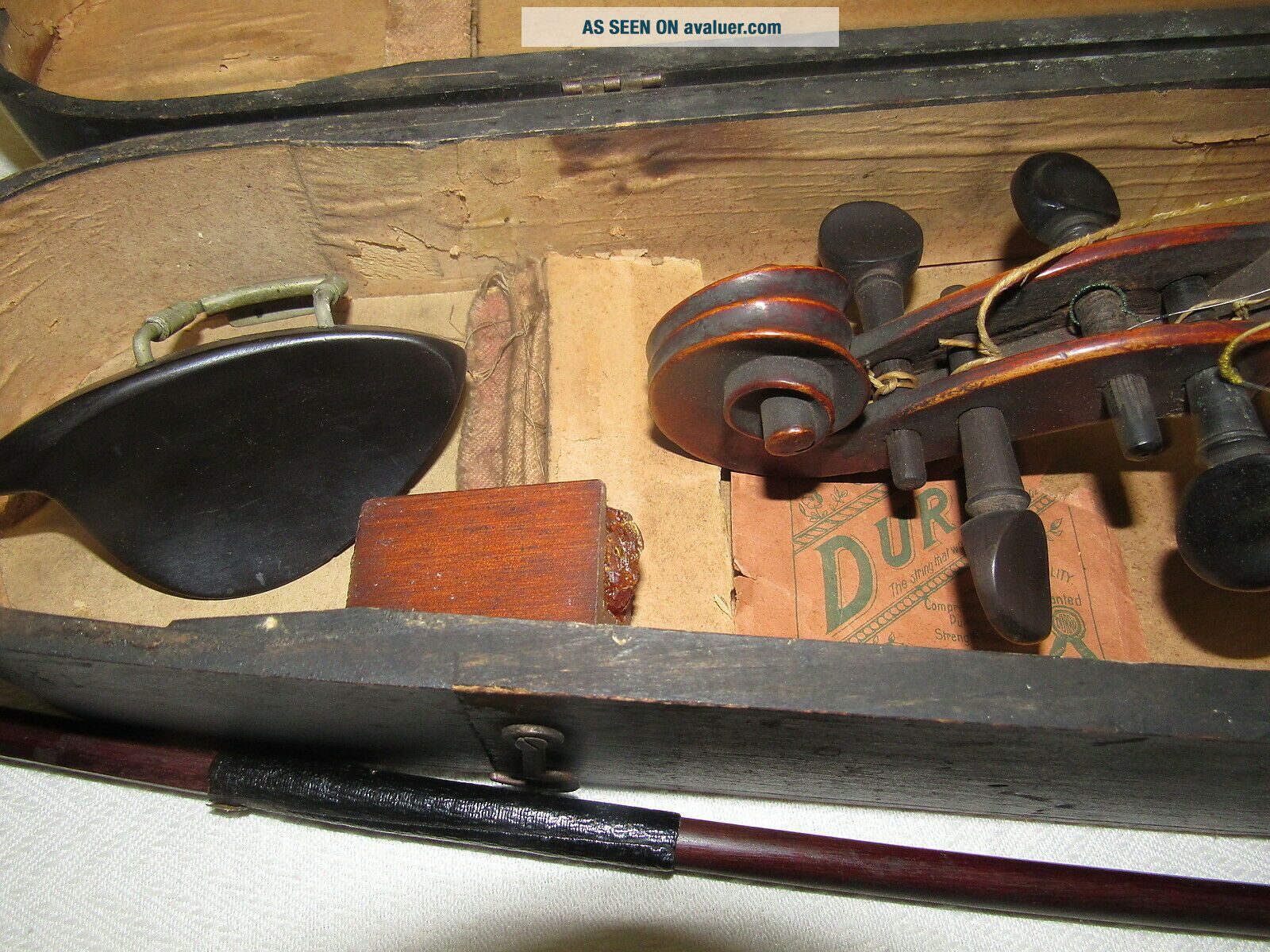 Antique GSB Violin, Bow Hard Cased Needs Strung And Horsehair | #8347
