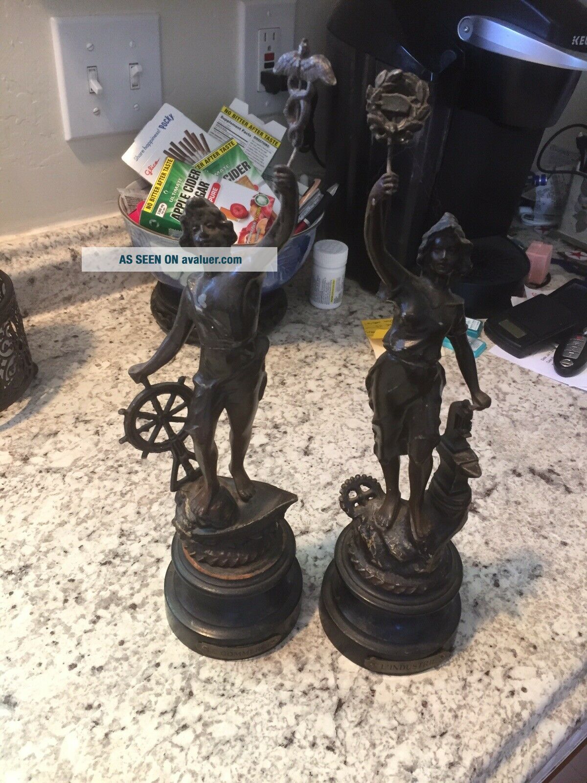 Art Nouveau Figural Statues Rare | #14441
