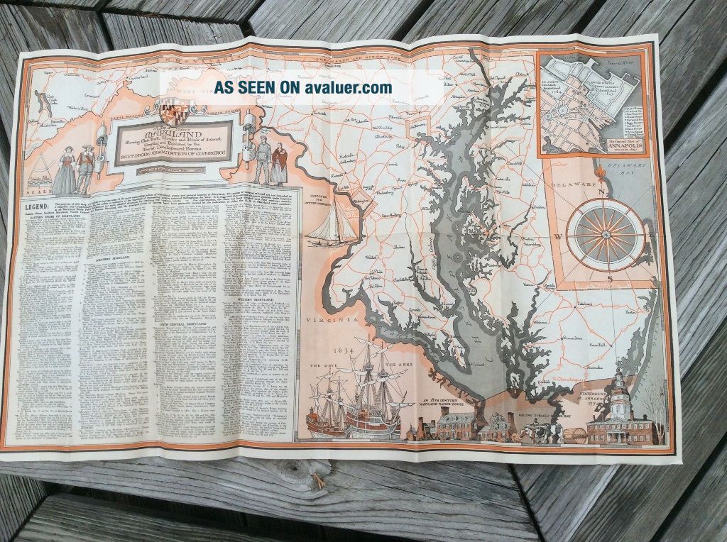 1936 Pictorial Map Of Historic BALTIMORE Maryland | #16313