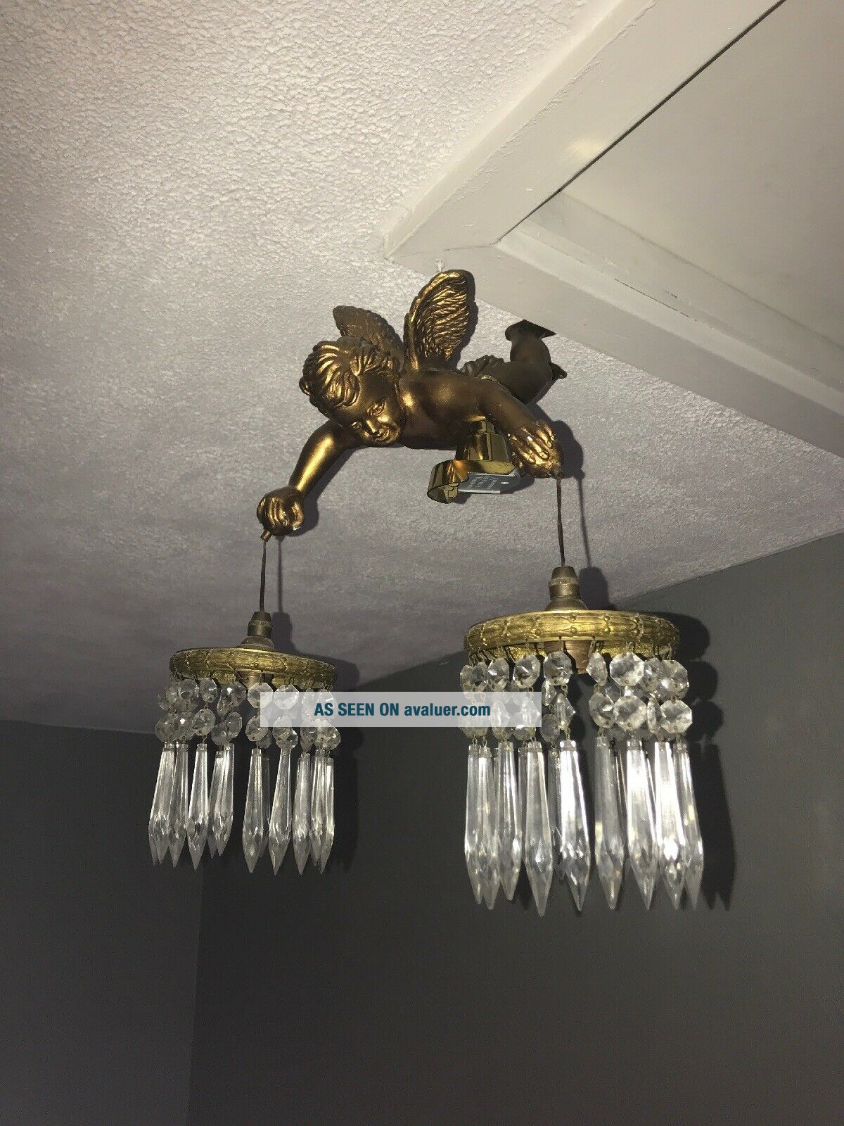 Cherub Light French Antique Cut Glass | #30722