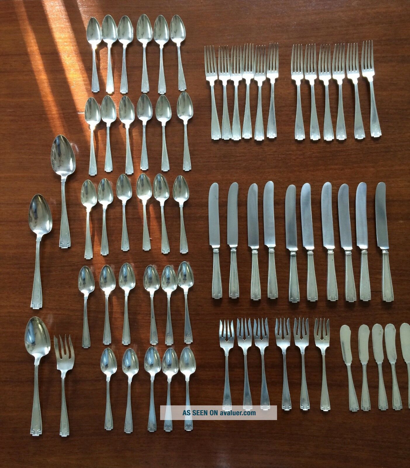 GORHAM ETRUSCAN STERLING FLATWARE 67 PIECE MONO " R " | #40120