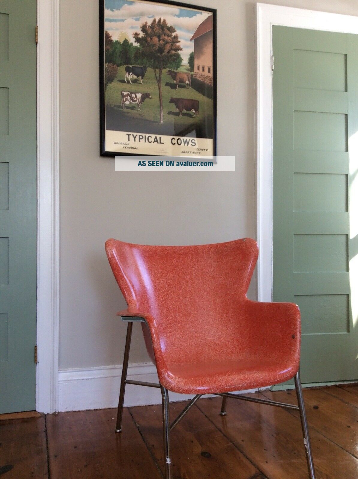 Lawrence Peabody For Selig Designed Threaded Fiberglass Chair MCM | #49498