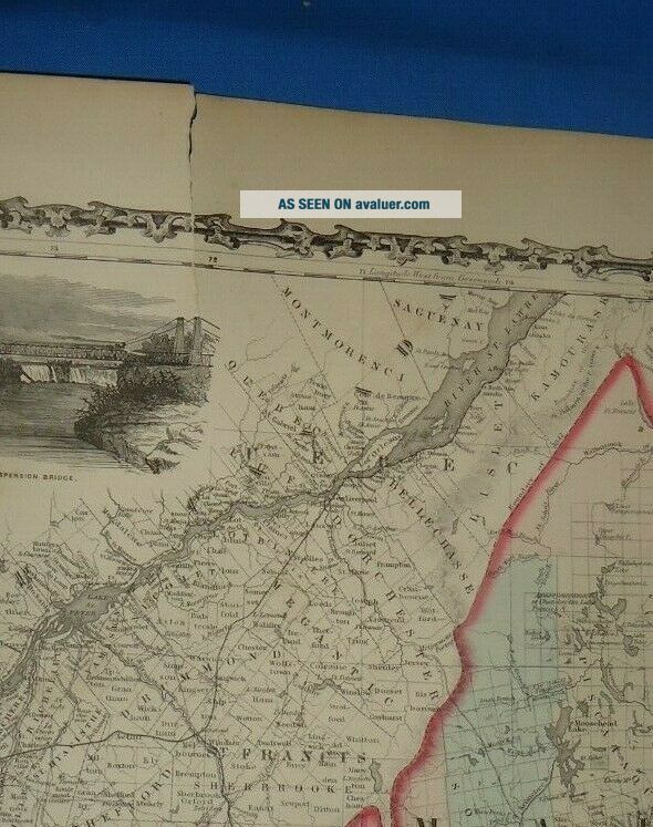 Vintage 1862 ENGLAND Map Old Antique Johnson ' S Atlas | #49839