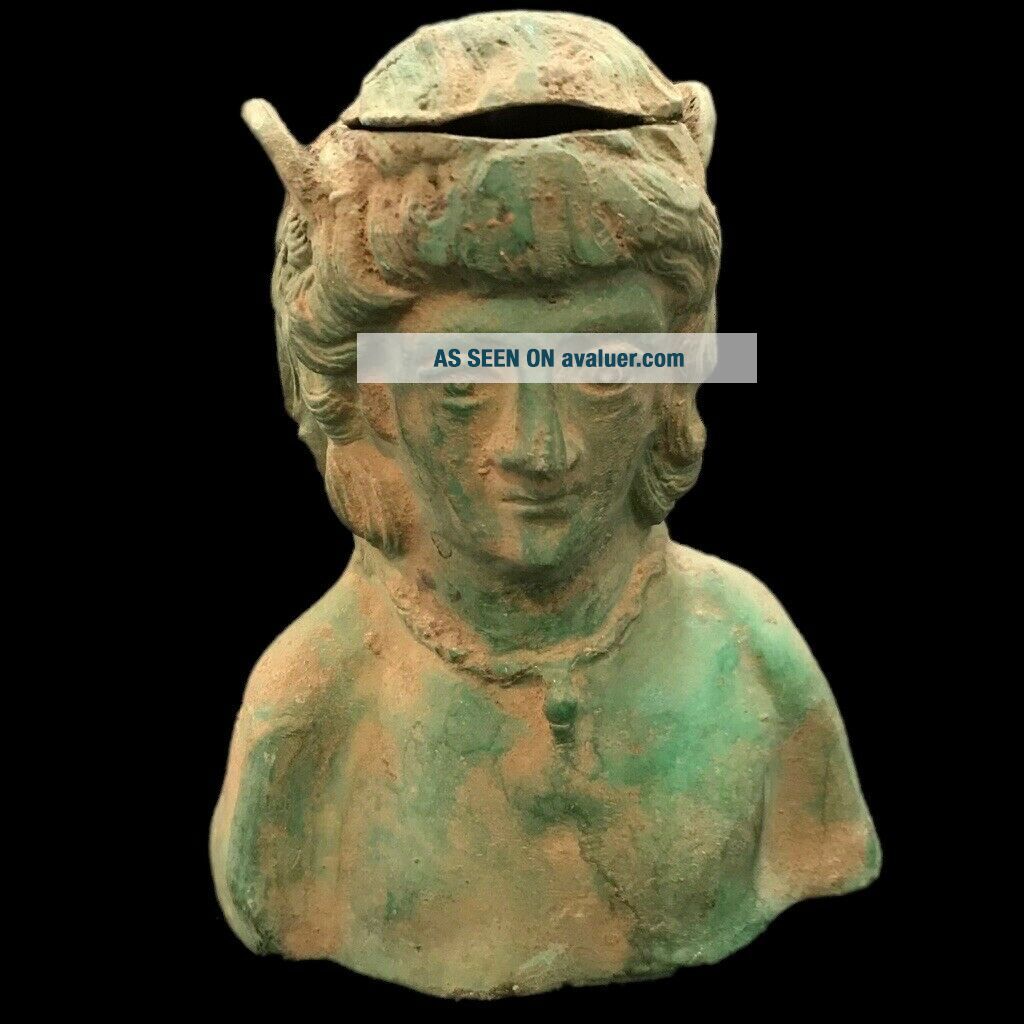 ROMAN ANCIENT BRONZE BALSAMARIUM - 200 - 400 AD (1) LARGE 15 Cm Tall ...