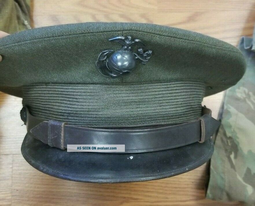 WW2 Wool USMC Marine Corp Dress Hat Size 7 | #63739