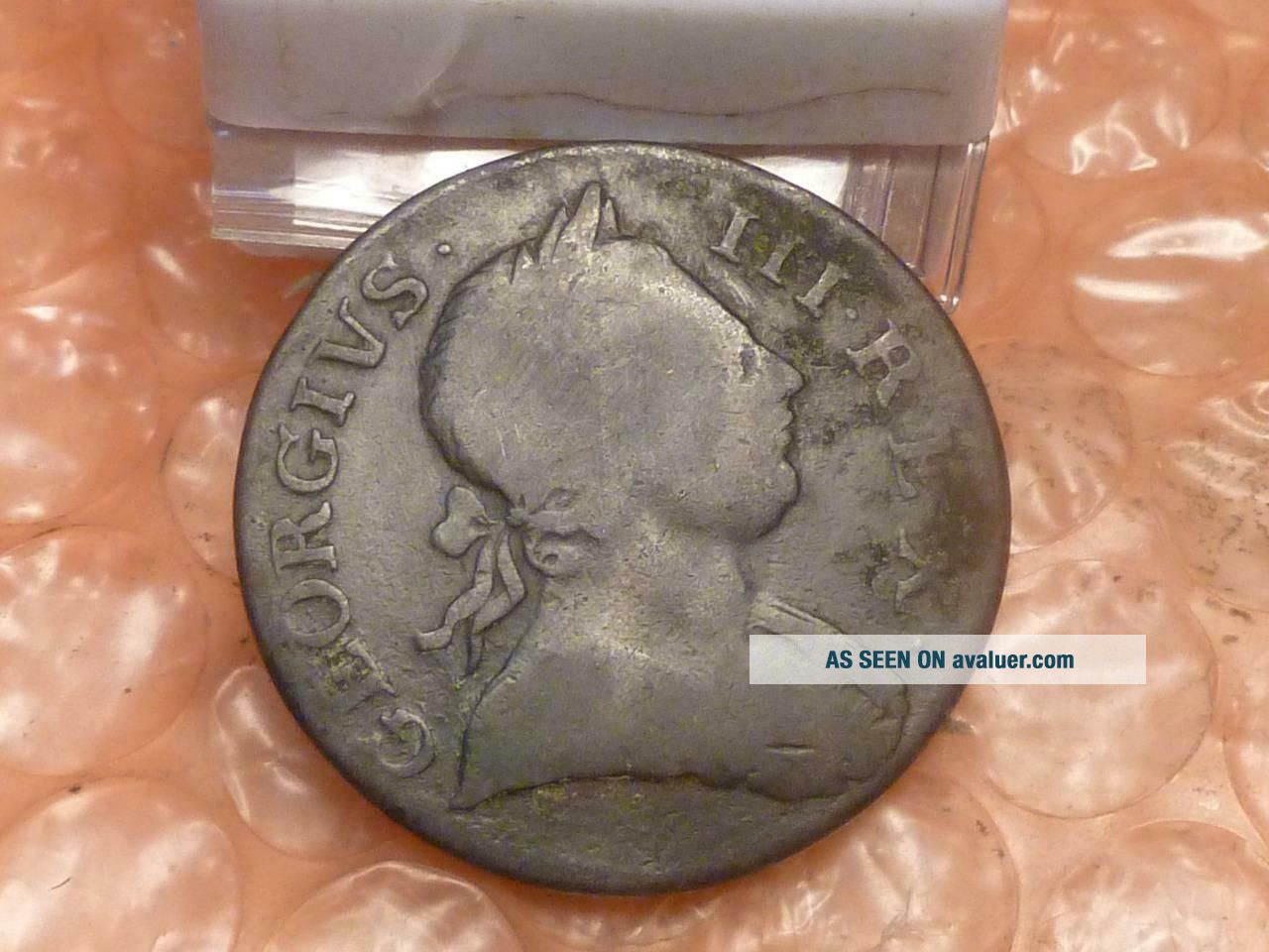 1772 Revolutionary War Era George III Colonial Halfpenny Clear Date AA ...