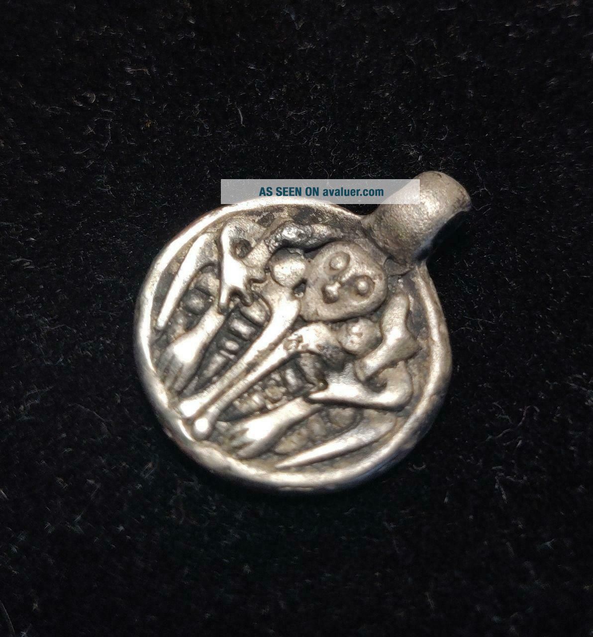 Rare Authentic Early Medieval Viking Silver Amulet - Pendant Depicting ...