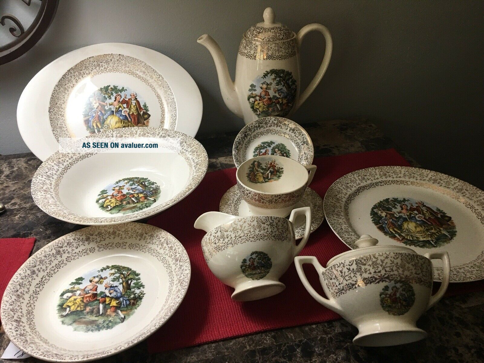Cronin 1955 Colonial Couple 8 Place Setting China Set | #81617