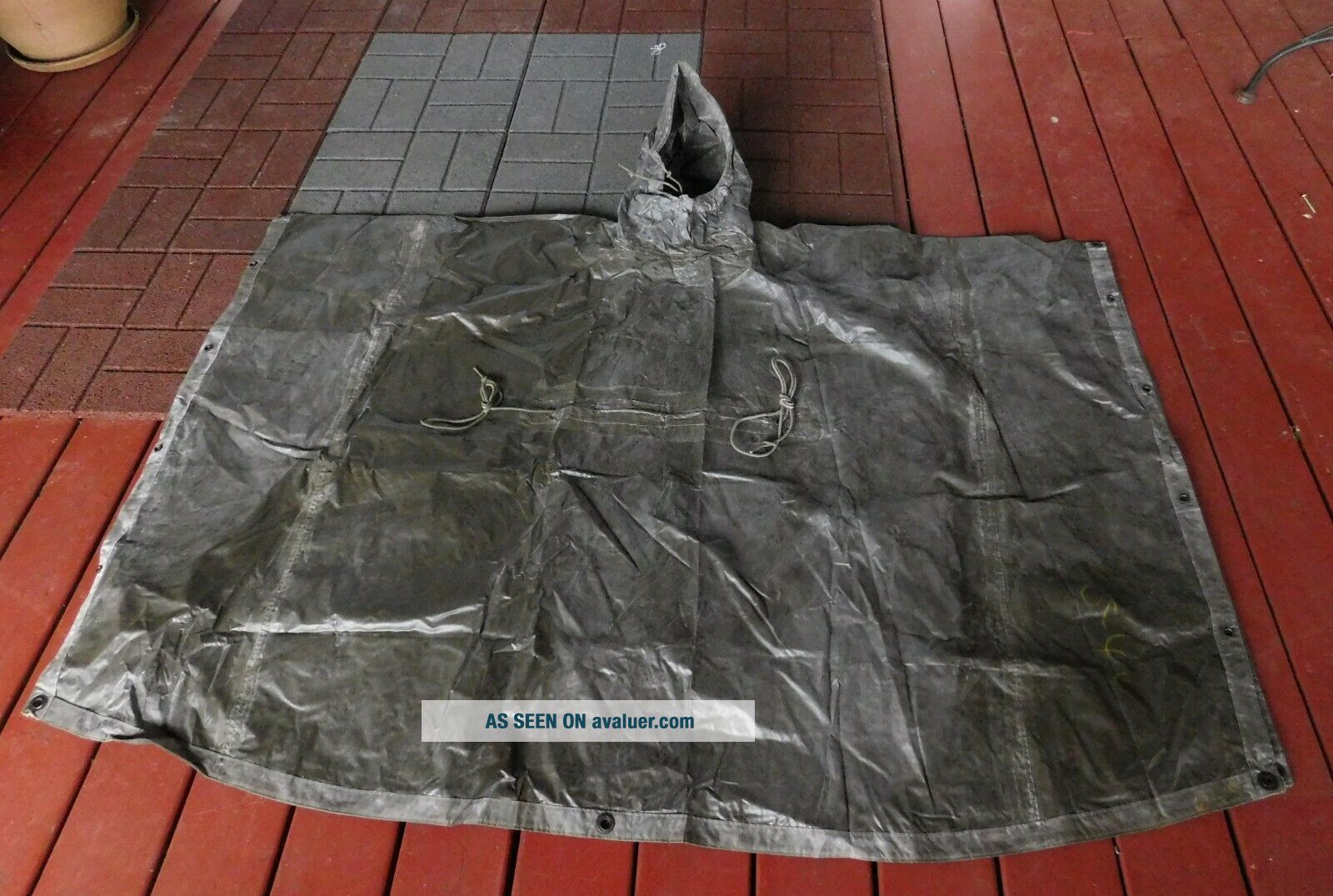 RARE 1953 KOREAN WAR Poncho Lightweight WITH Hood G. I. Army US ...