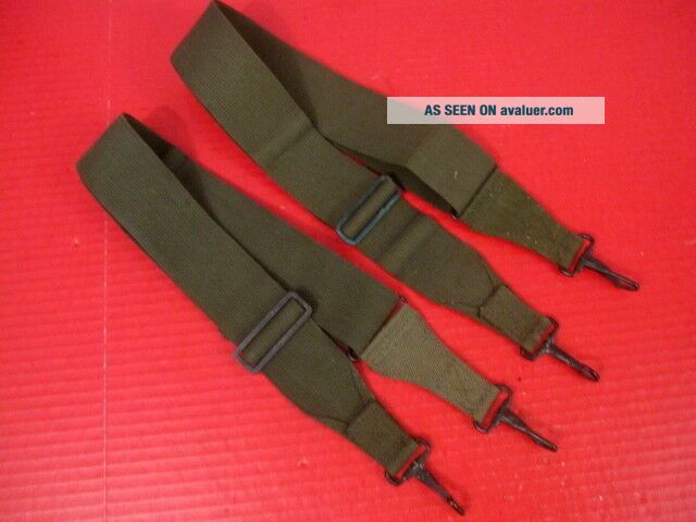 Korean War Era US Army Canvas Utility Strap Set W/Snap Hooks Dtd 1951 ...