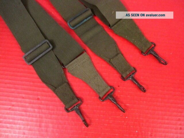 Korean War Era US Army Canvas Utility Strap Set W/Snap Hooks Dtd 1951 ...