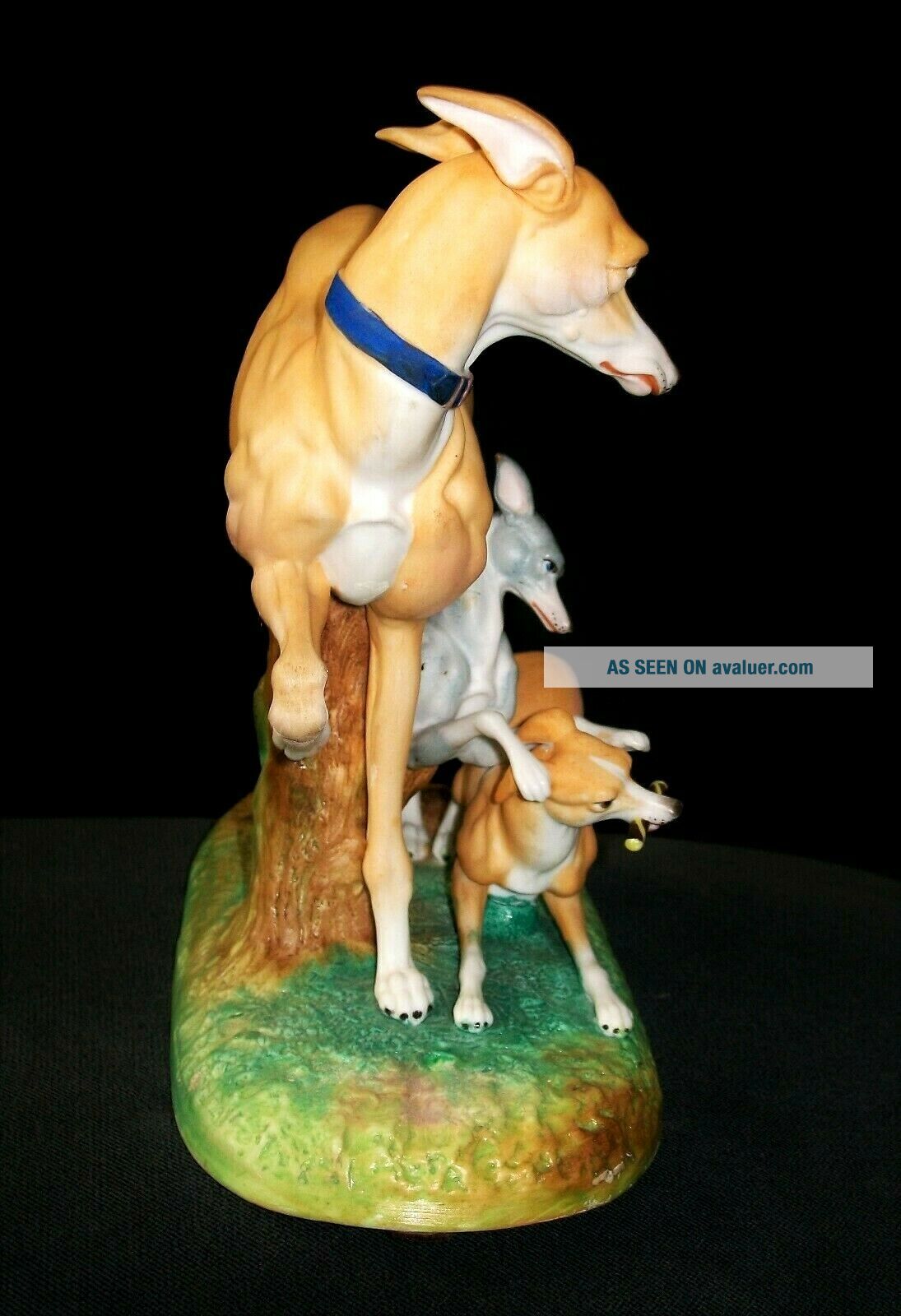 ANTIQUE FRENCH SEVRES QTY WHIPPETS HOUNDS DOGS GROUP PORCELAIN BISQUE ...