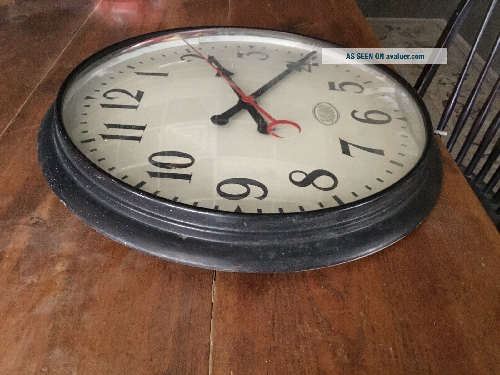 VINTAGE ANTIQUE LARGE FARADAY 20” ELECTRIC SCHOOL CLOCK RUNS RARE FIND ...