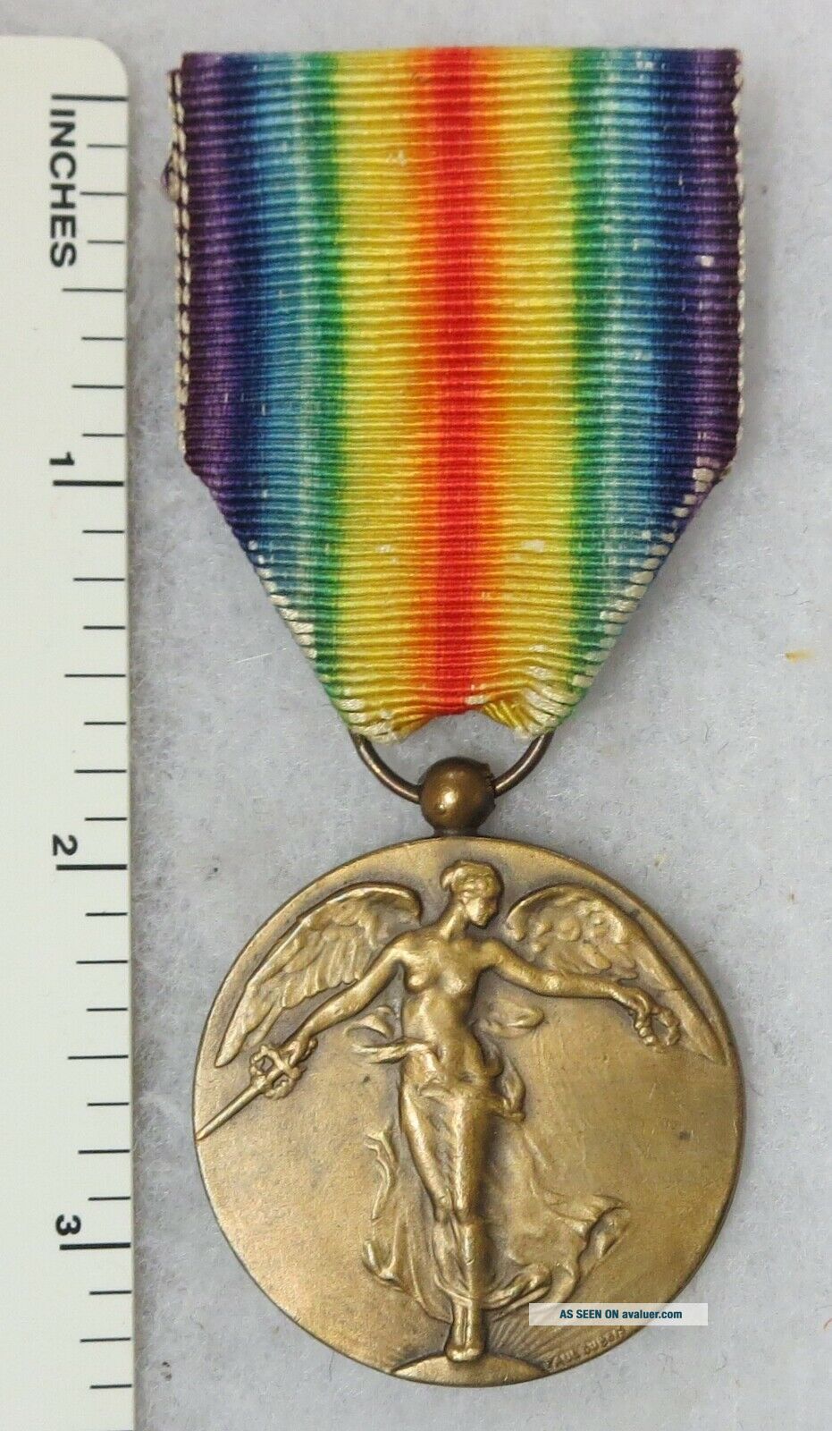 BELGIUM WW1 VICTORY MEDAL Vintage BELGIAN GREAT WAR INTER ALLIED AWARD ...