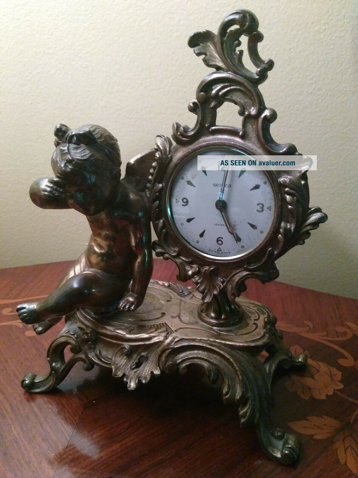 Antique Bronze Mantel Clock French Putti Style - Swiss Clock Movement ...