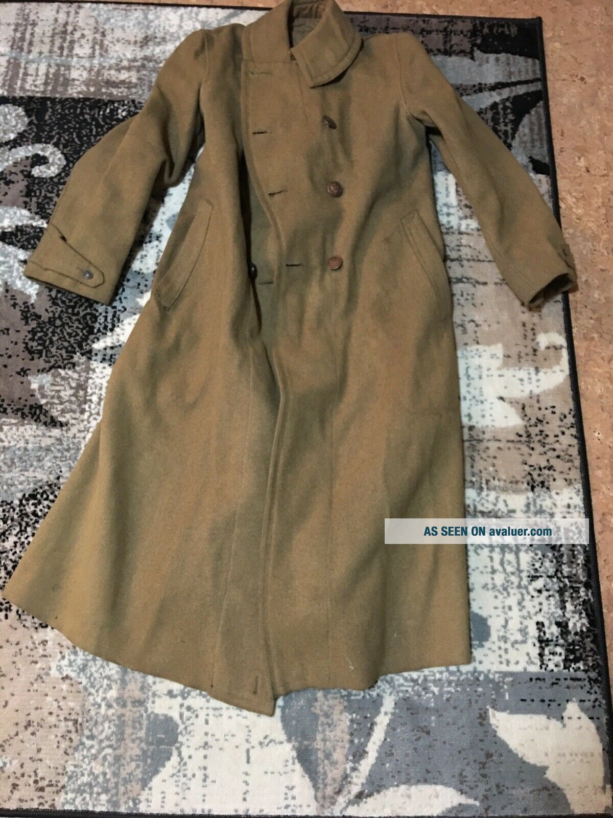WW1 Vintage US ARMY Issue DOUGHBOY SOLDIER OVERCOAT GREATCOAT Named ...
