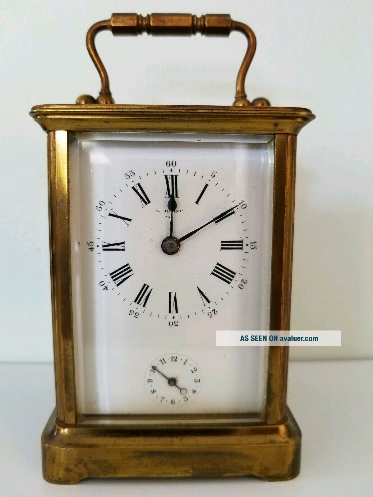 19th Century French Brass Cased Carriage Alarm Clock | #138552
