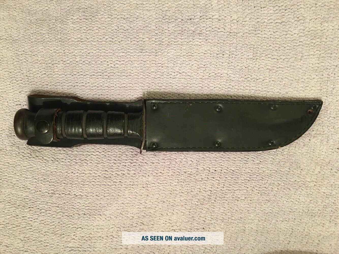 WWII USN KABAR MK2 Fighting Knife With Leather Sheath | #138985