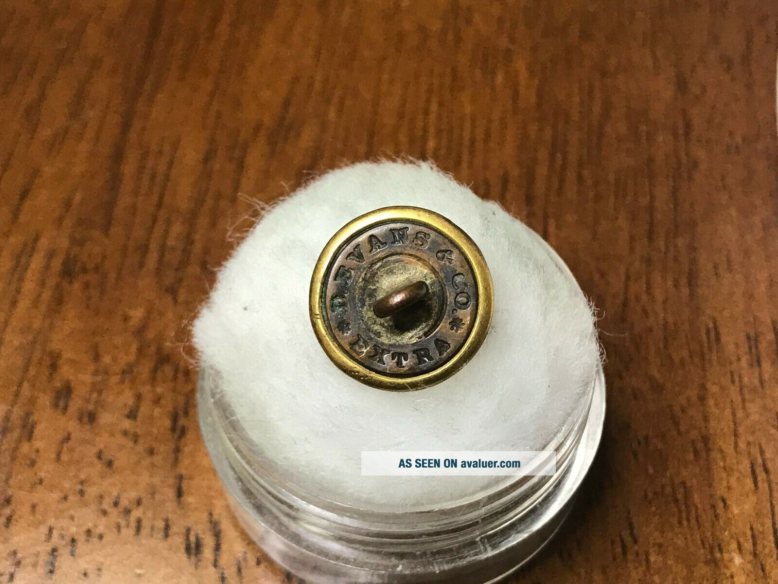 Non Dug Cavalry Civil War Eagle C Cuff Button | #140370