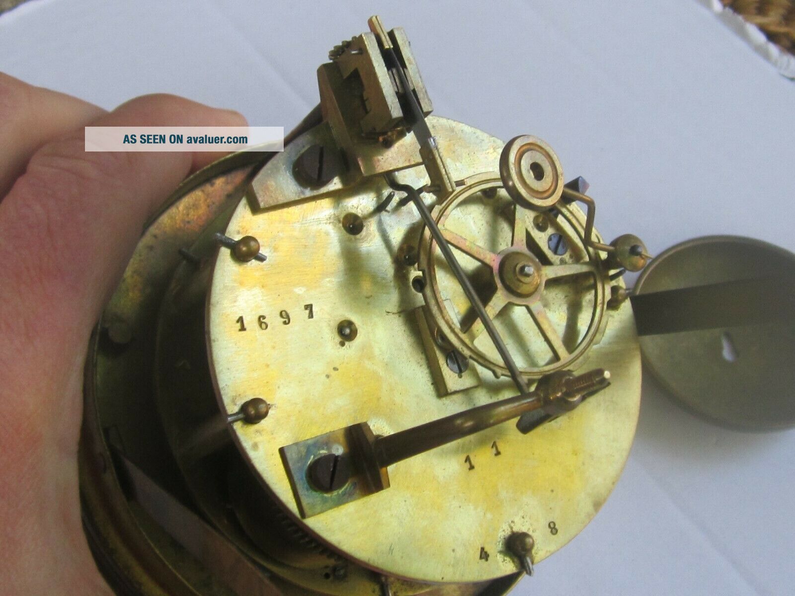 ANTIQUE FRENCH MANTEL CLOCK MOVEMENT SET 19C. - | #144372