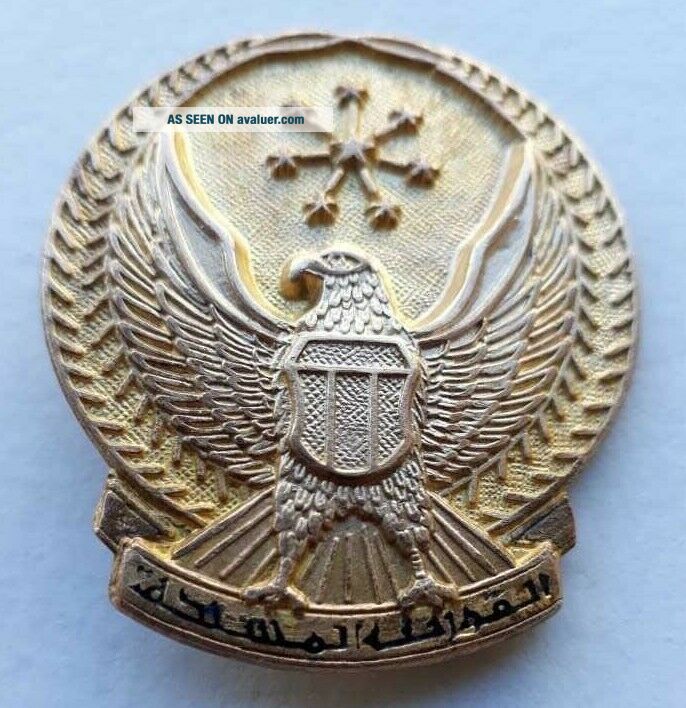 United Arab Emirates Army Military Beret Badge Emblem Insignia Desert ...