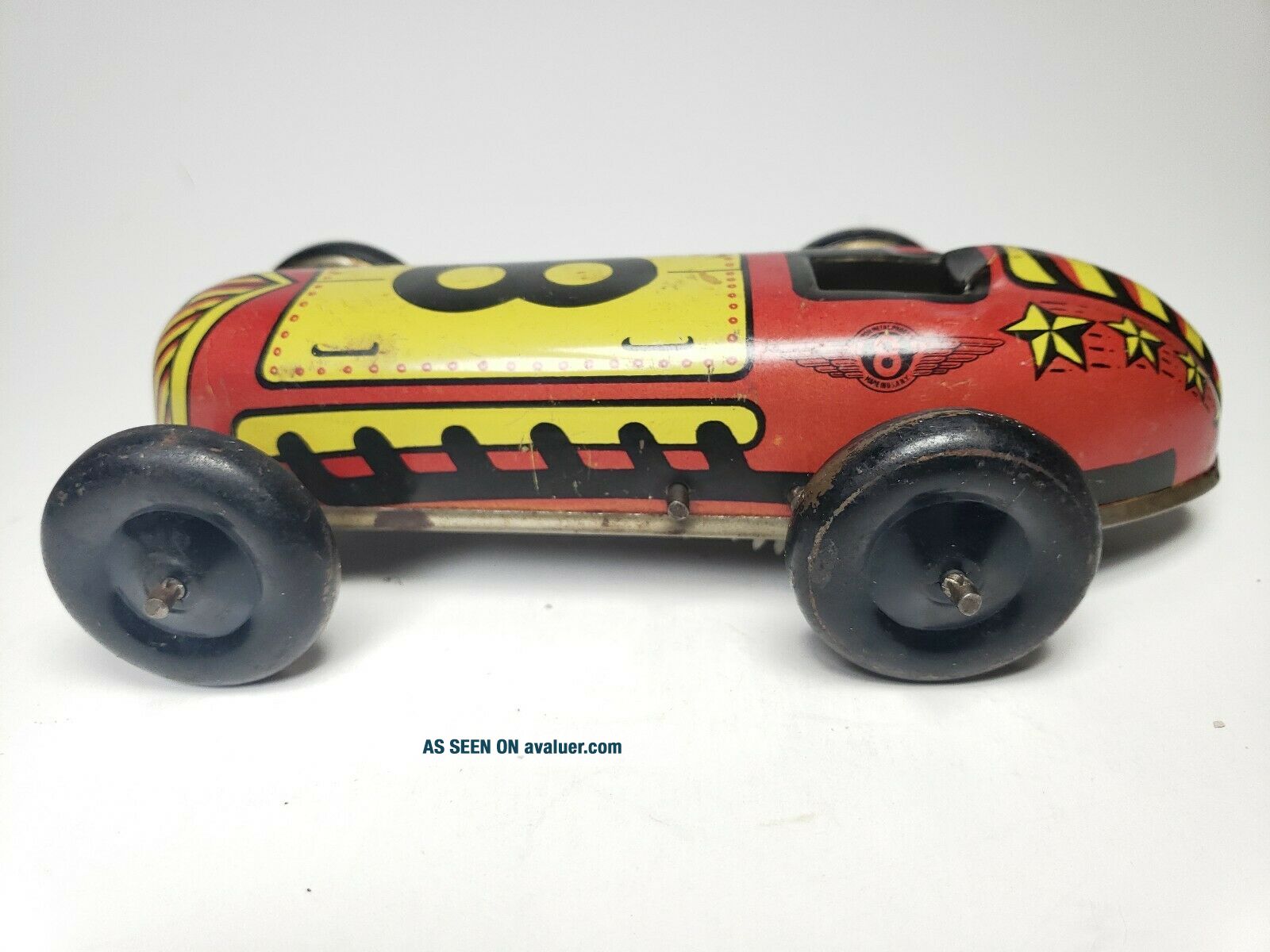 Vintage 1940s Lupor Metal Products Tin Racer Car 8 York | #165259