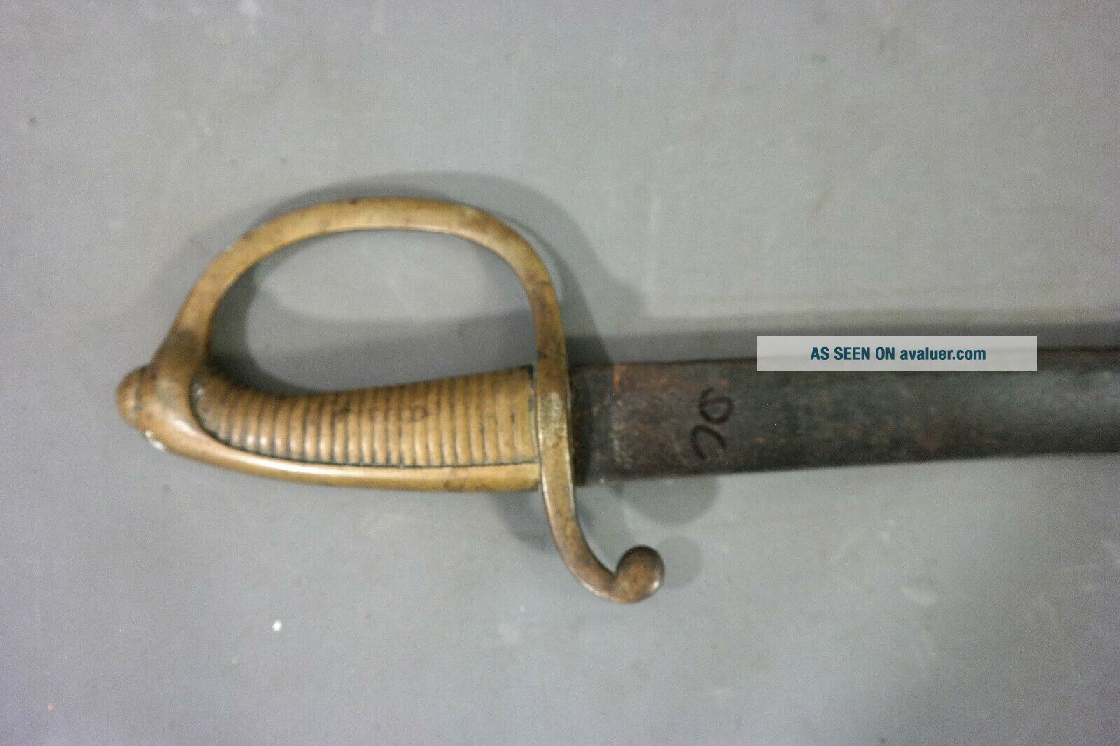 19thC Antique CIVIL WAR Era FRENCH ARTILLERY Old BRASS Handle MILITARY ...