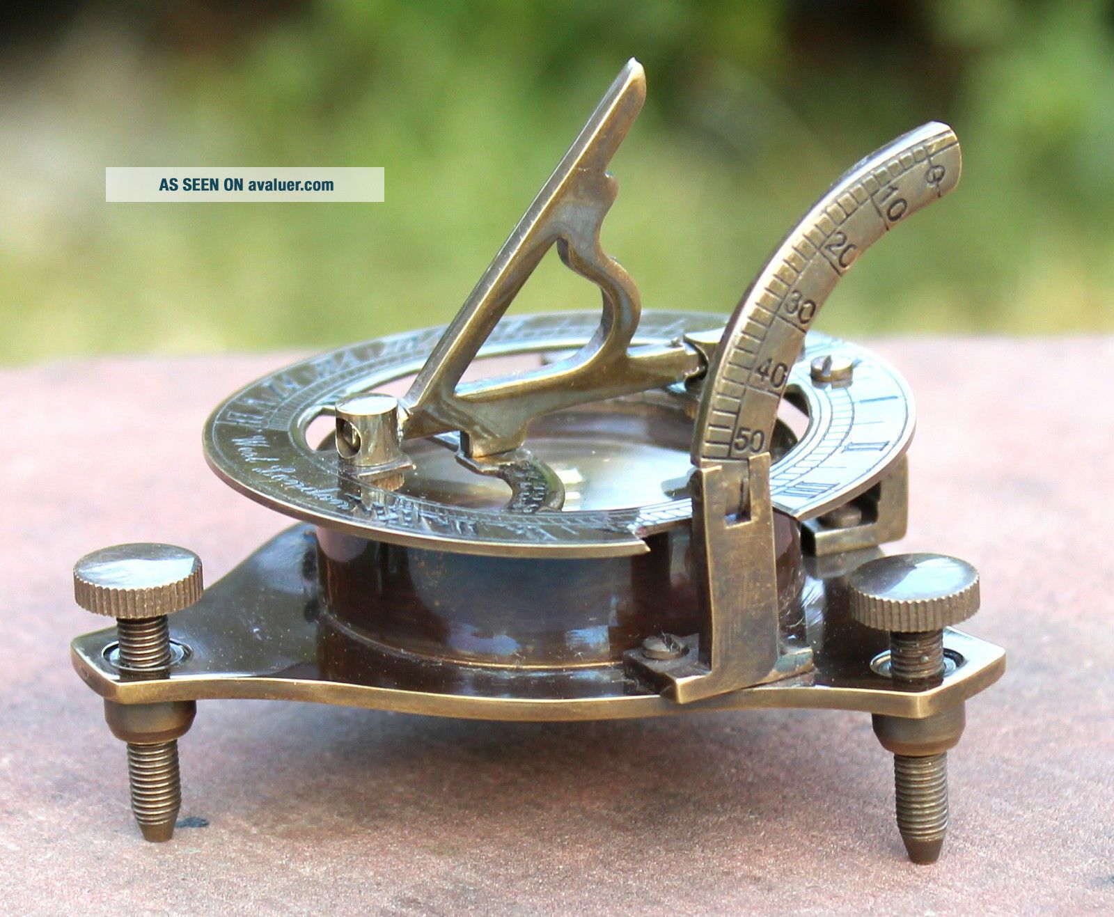 Antique Finish Brass Sundial Compass Nautical Maritime Navigational ...
