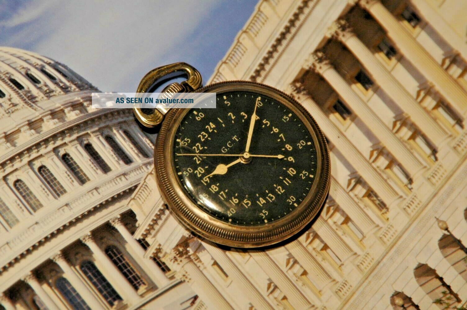 HAMILTON GCT 22J US ARMY AIR CORPS 4992B MILITARY POCKET WATCH 800 ...