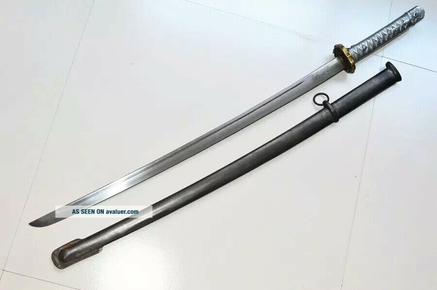 WW Military Japanese Army NCO Sword Samurai Katana Steel Scabbard ...
