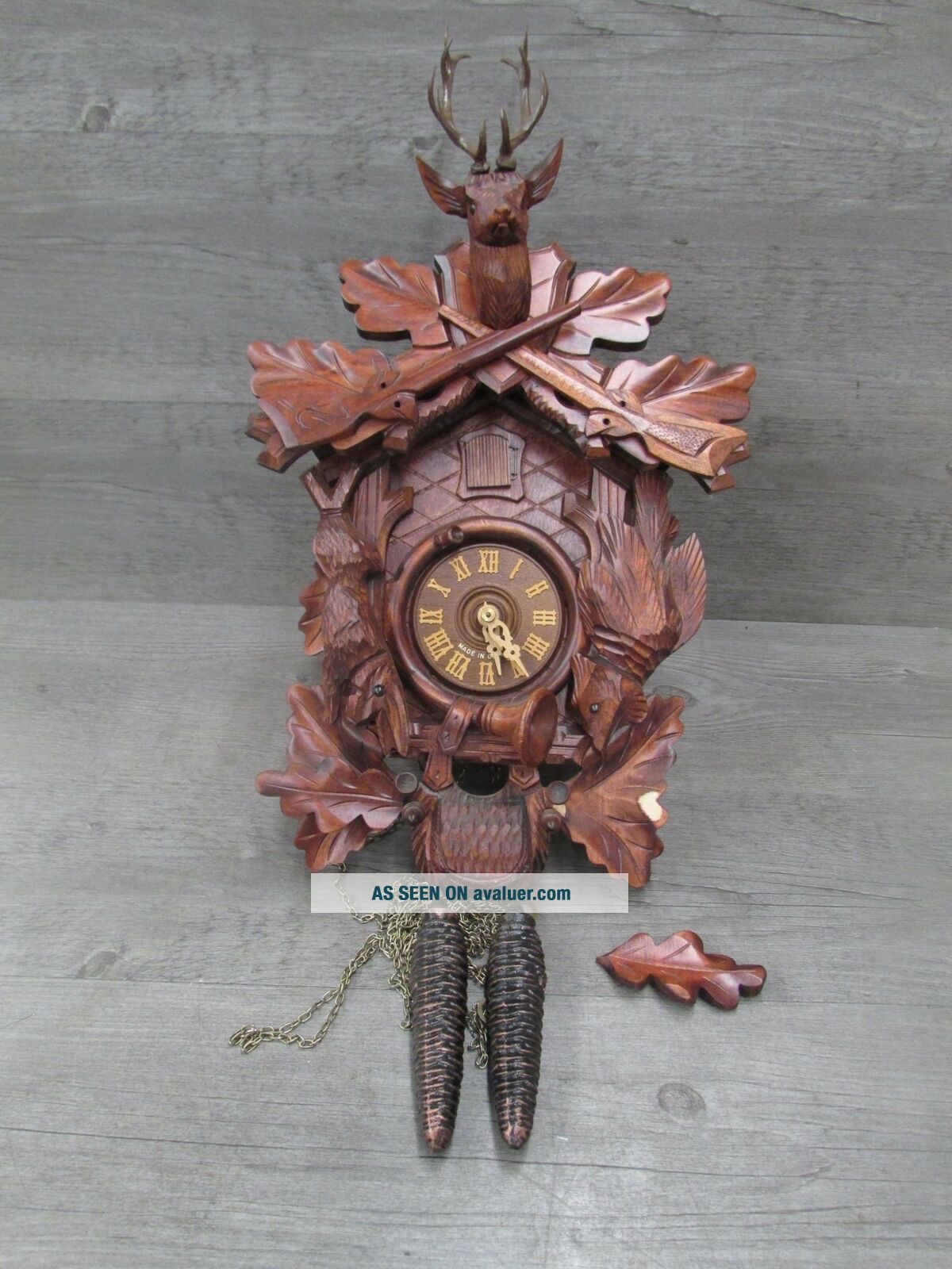 Vintage Black Forest Deer Bird & Rabbit Cuckoo Clock Parts And Repair ...