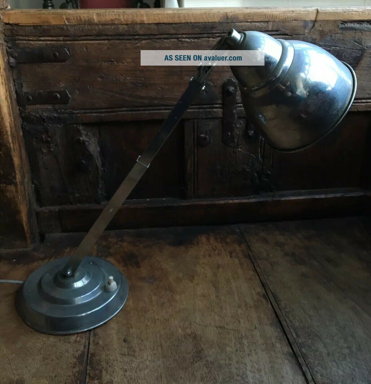 Vintage Modernist Mid Century Chrome Italian Anglepoise Lamp | #200475