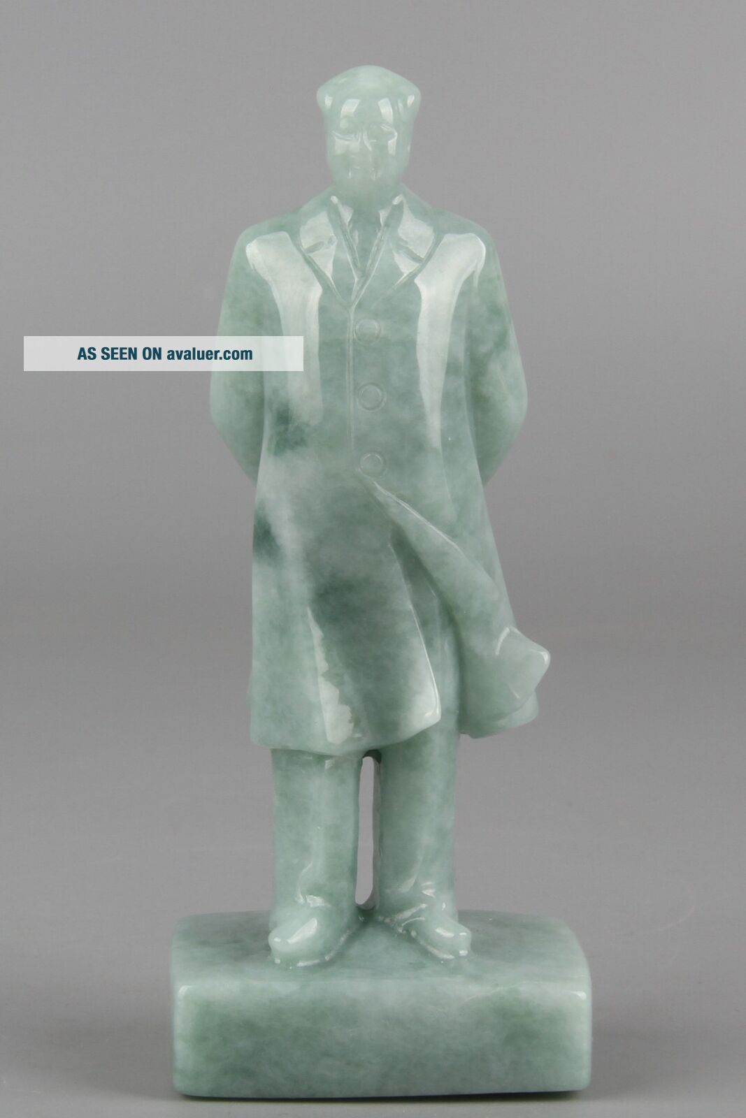 Chinese Exquisite Hand - Carved Mao Zedong Carving Jadeite Jade Statue ...