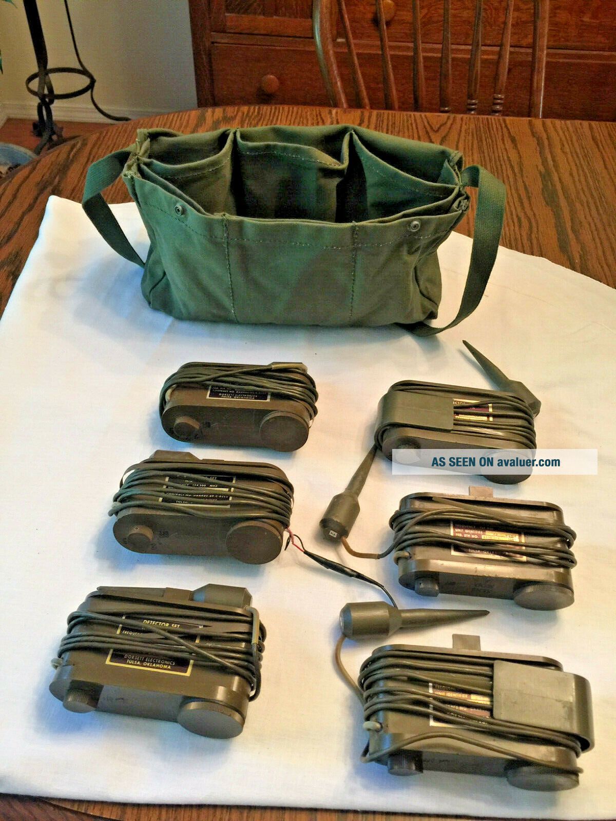 US Army Military TRC - 3A Seismic Intrusion Detector Set Set Of 6 With ...
