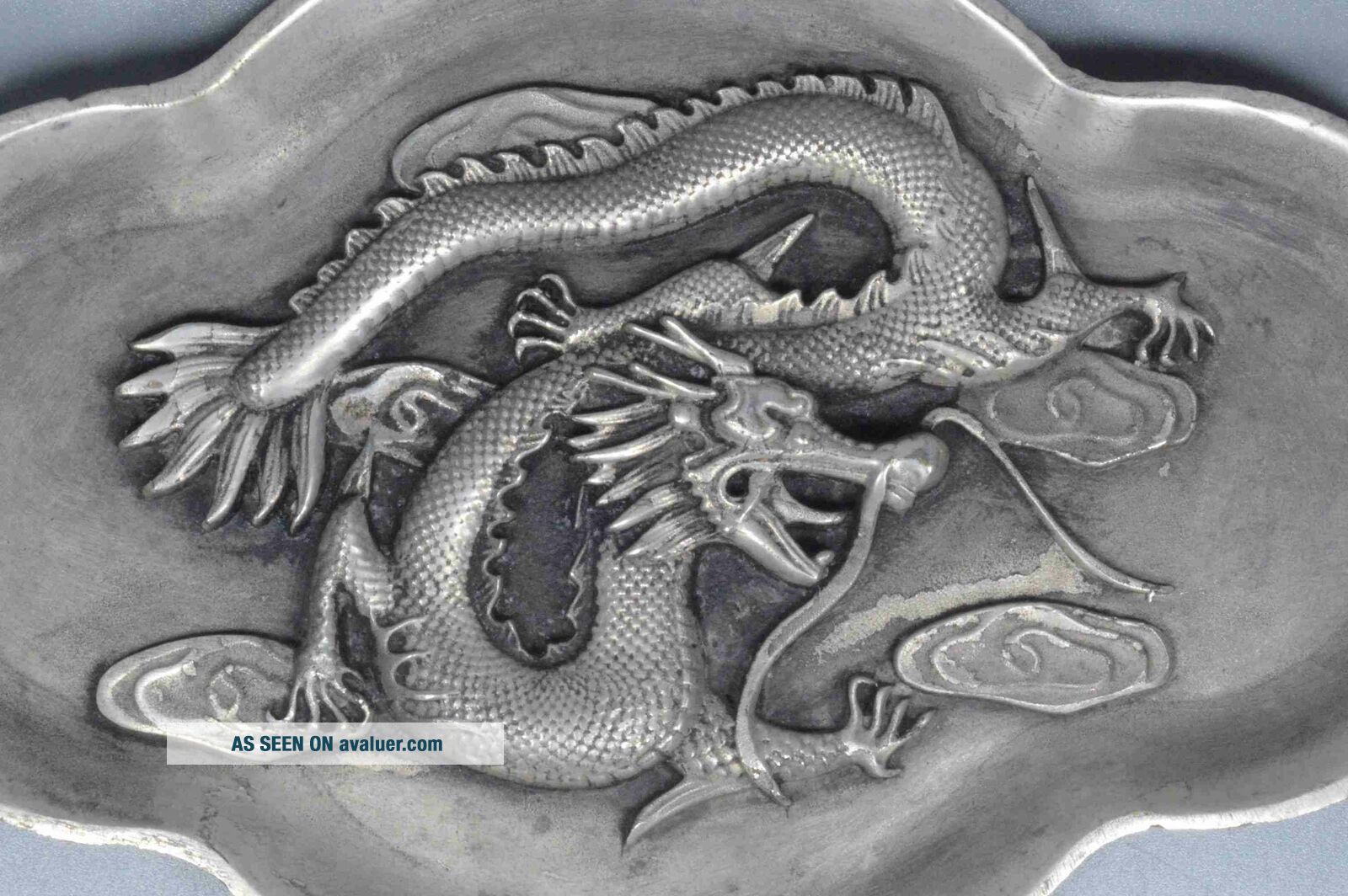 Chinese Collectable Miao Silver Hand Carve Dragon Exorcism Old ...