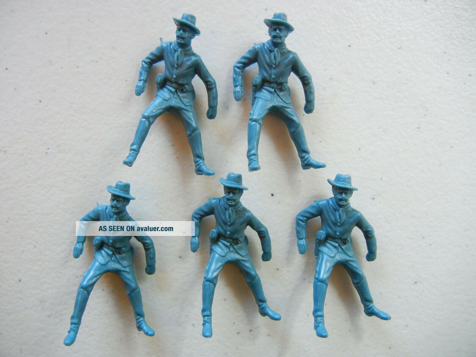 Marx 54mm Fort Apache Playset Plastic Long Coat Cavalry Figures Mounted ...