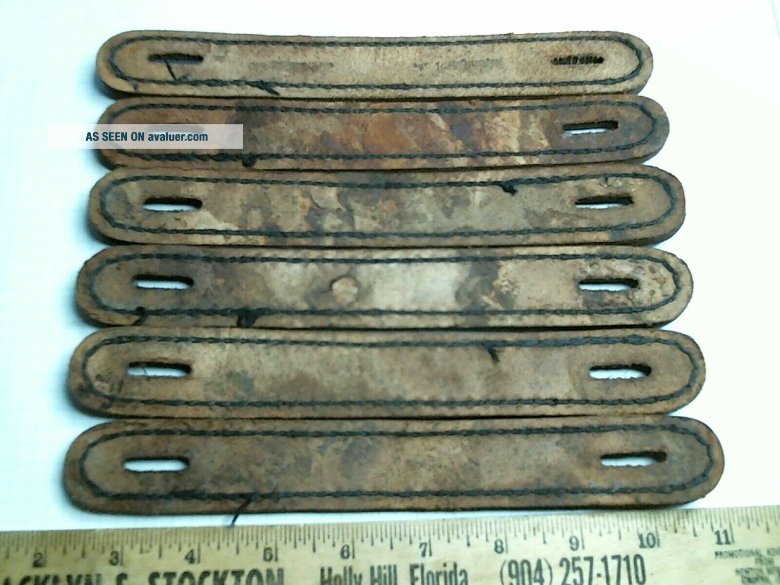 6 Black Leather Replacement Trunk Handles NOS Antique Vintage Old ...