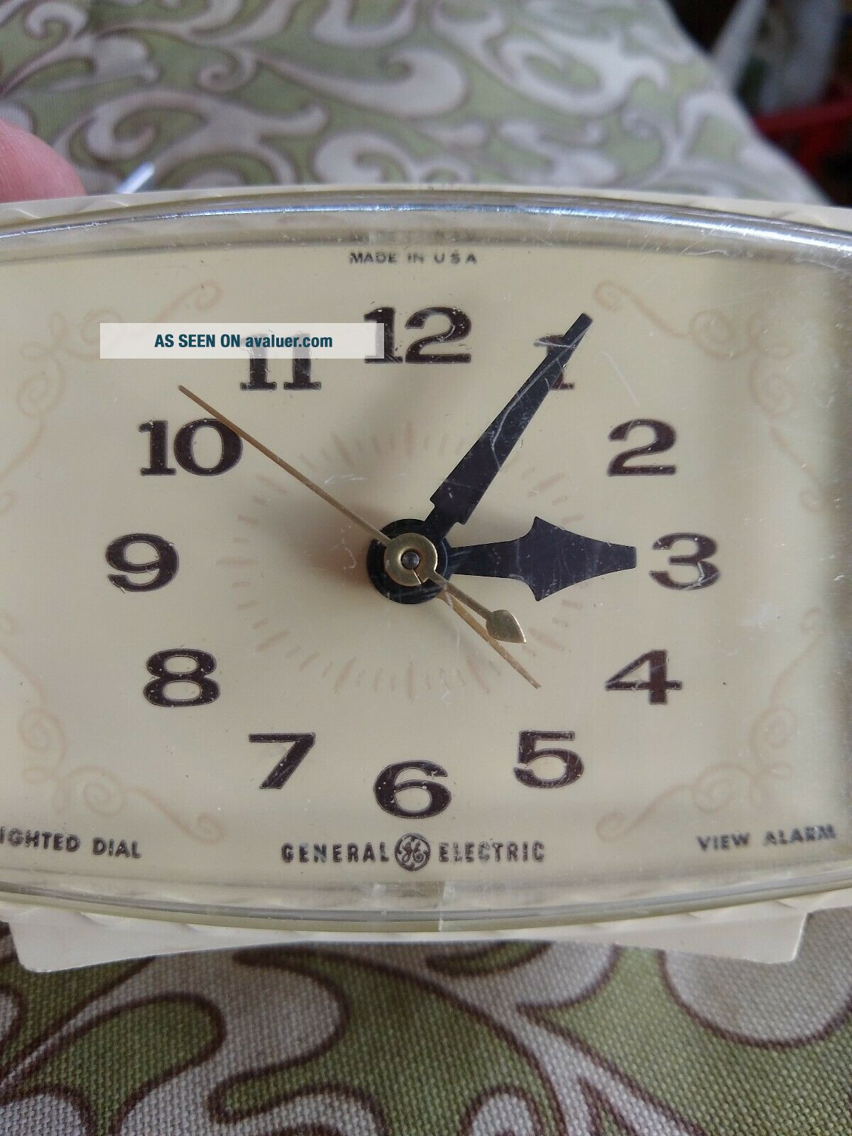 Vintage Mid - Century GE General Electric Lighted Dial 7317 Alarm Clock ...