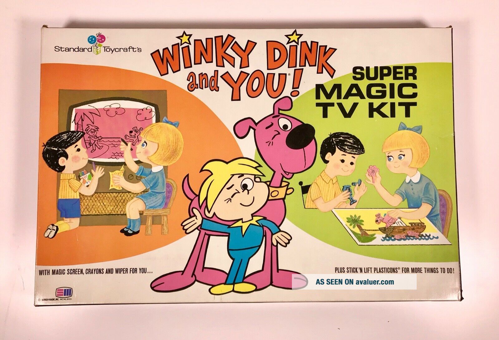 Vintage 1968 Standard Toykraft Winky Dink Magic TV Kit MIB | #230410