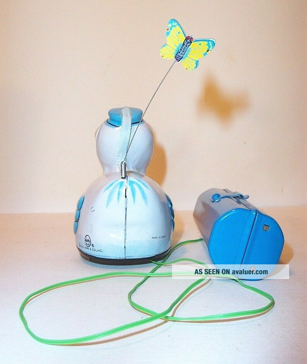 1950 ' S BATTERY OPERATED DUCK WITH MOVING BUTTERFLY TIN LITHO TOY MIB ...