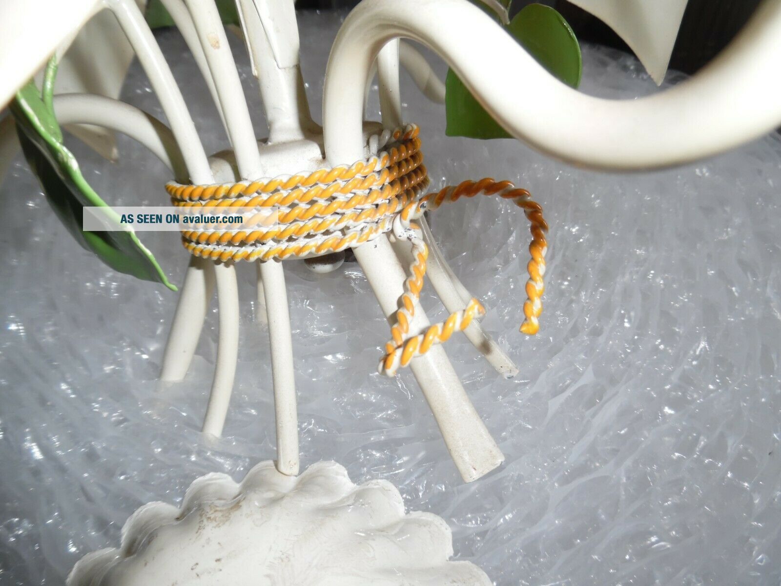 LAURA ASHLEY VINTAGE TOLEWARE LILY CHANDELIER | #244713