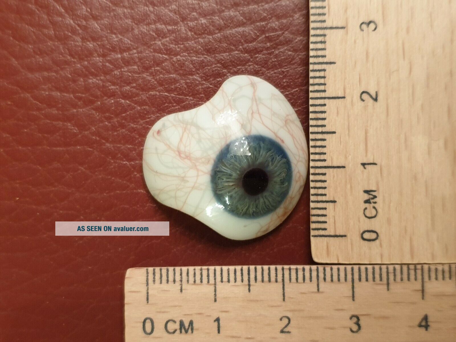 Old HUMAN Prosthetic GLASS EYE Vintage LAUSCHA Germany 30 | #259099