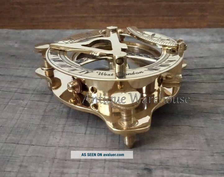 Maritime WEST LONDON Sundial Compass Nautical Desktop Sundial Compass G ...