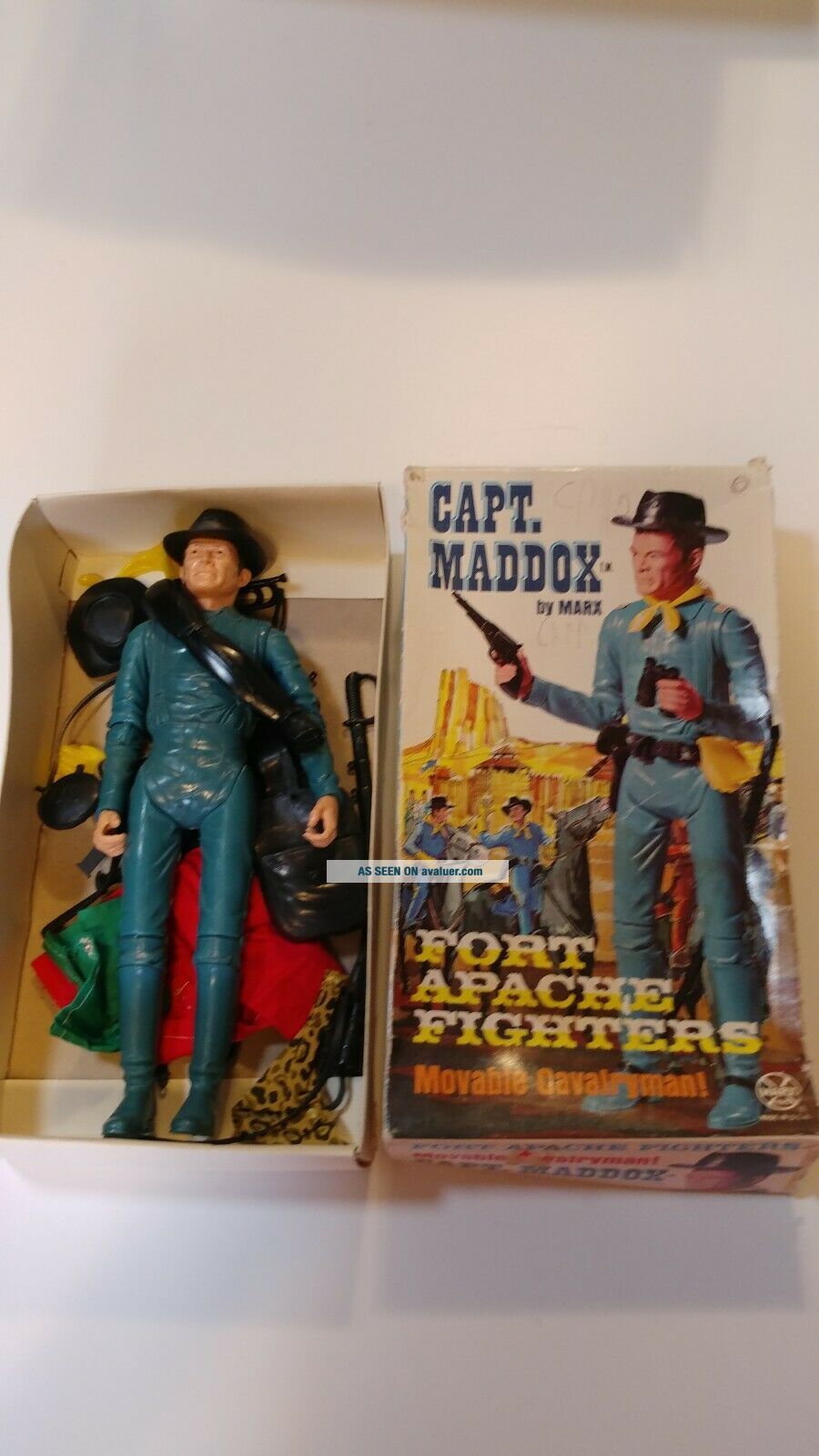 VINTAGE 1967 Capt Maddox Fort Apache Fighters Johnny WEST 1865 Figure ...