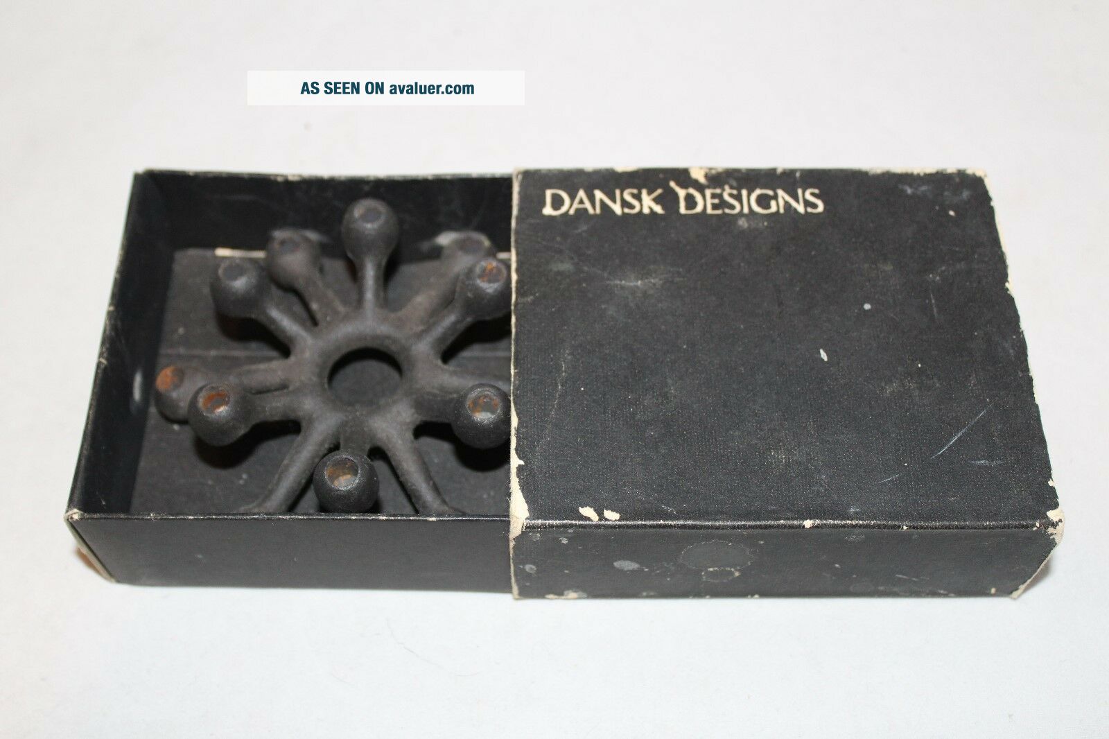 Vtg Mid Century Dansk Designs Danish Cast Iron Frog Sputnick Black Box ...