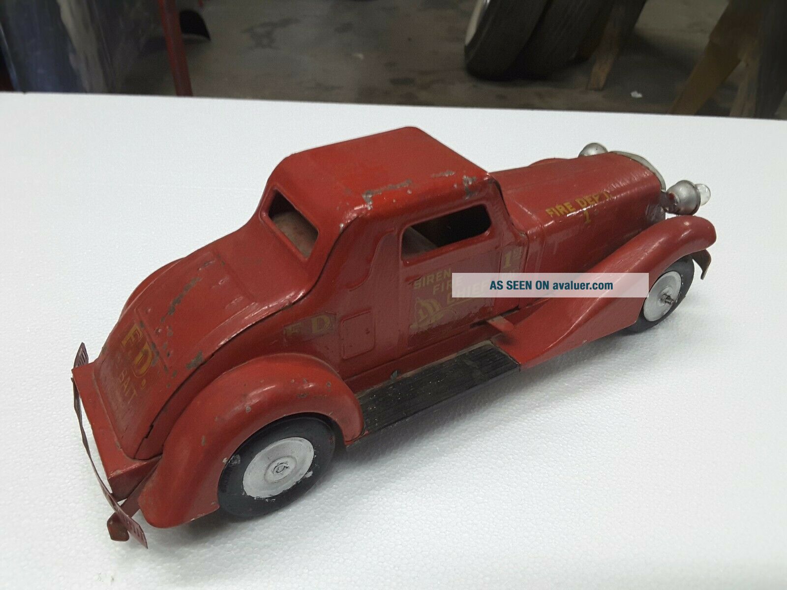 1930 ' S Marx Wind - Up Siren Fire Chief Car | #287130