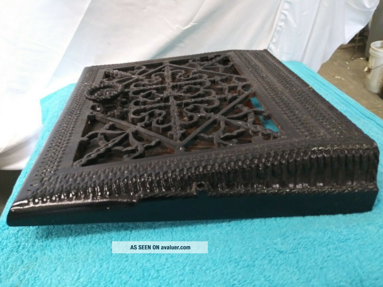 Antique Cast Iron Wall Register Ornate | #293699