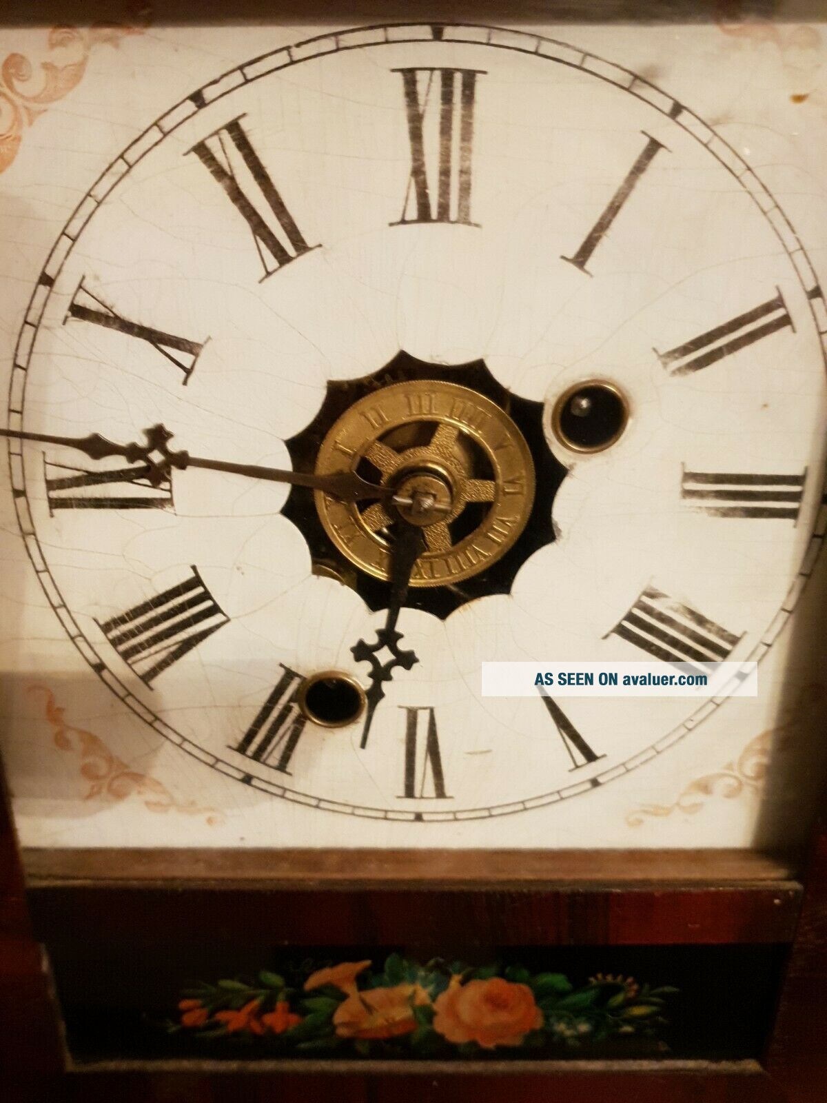 19th CENTURY ANSONIA KEY WOUND COTTAGE ANTIQUE MANTLE CLOCK WITH ALARM ...