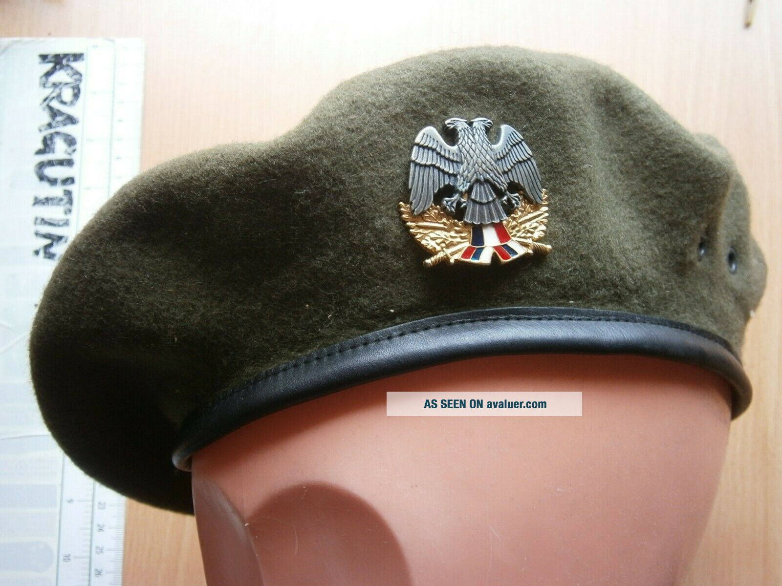 1997 SERBIA ARMY HAT CAP WITH BADGE OFFICER BERET 1999 KOSOVO WAR ...