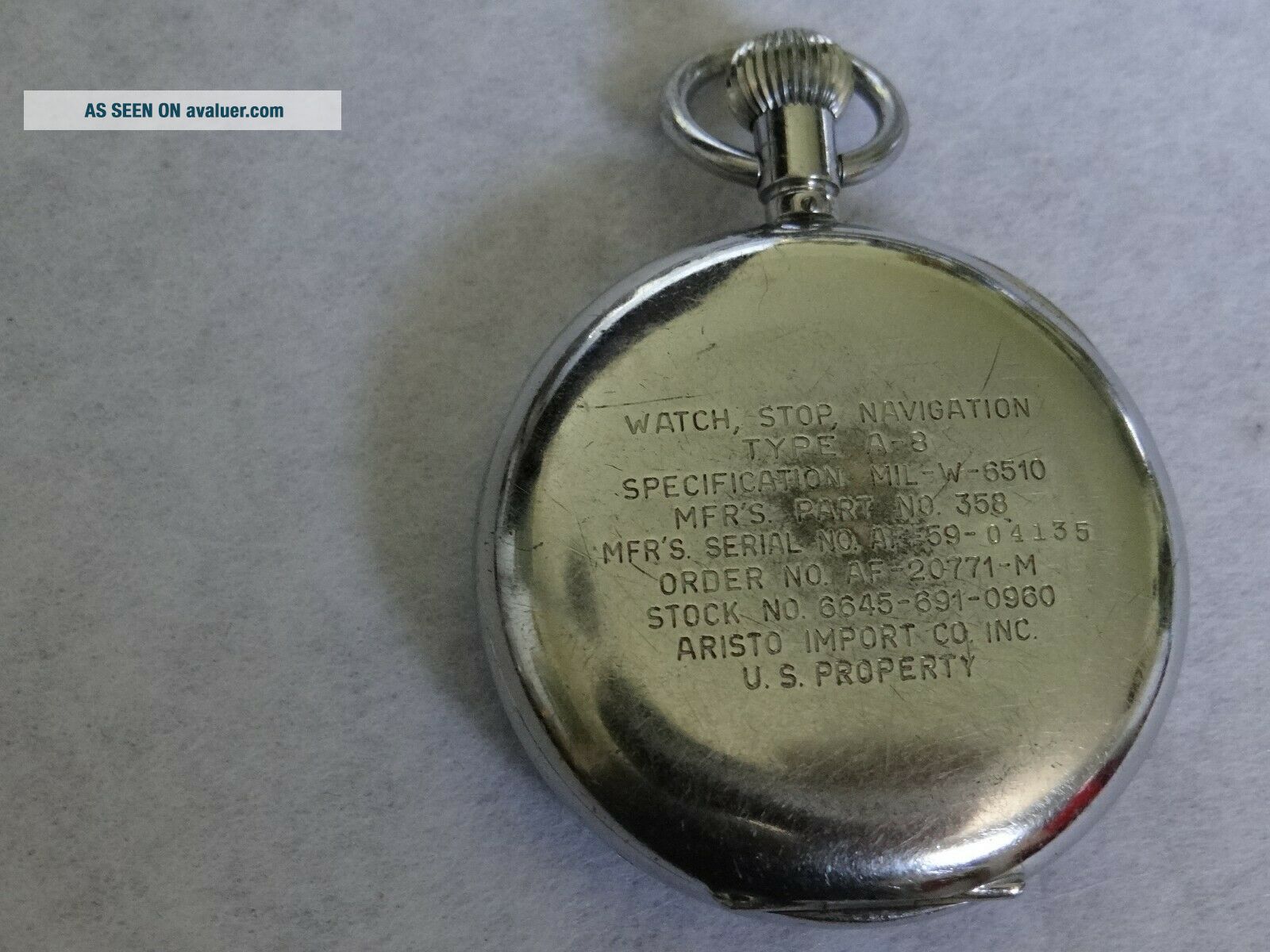 Vintage WW2 Military Aristo Navigation Bomb Timer Stop Watch | #315827